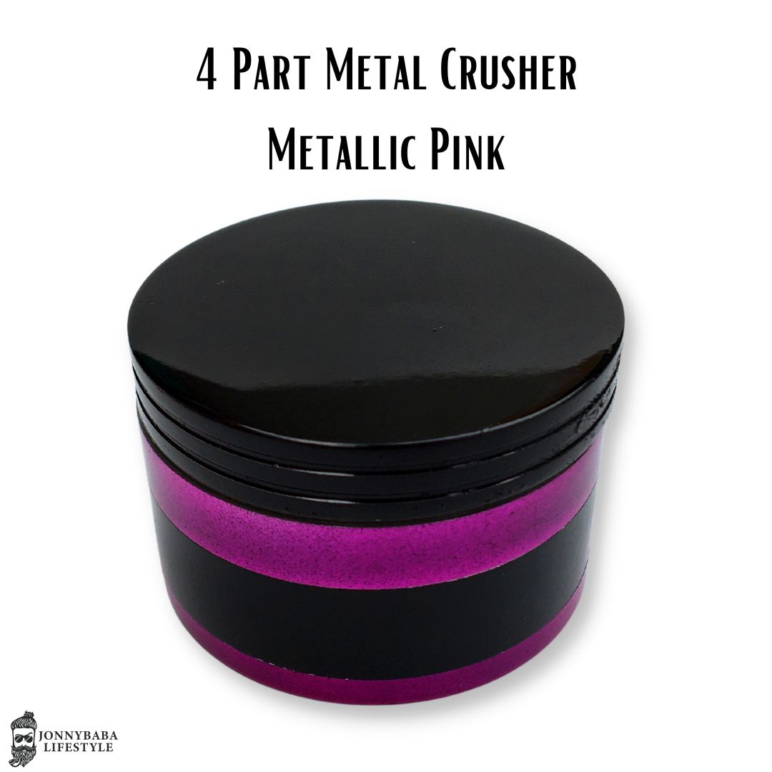 Metallic Pink Metal Crusher/Grinder 4 Part – HERBBOX India