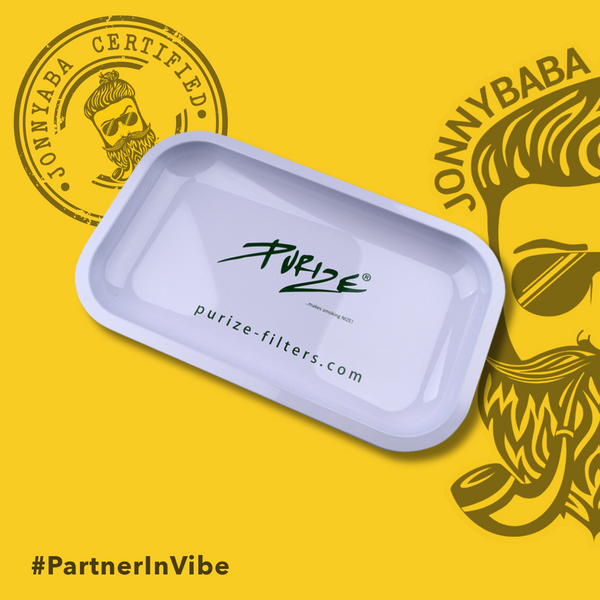 Purize Metal Rolling Tray White – HERBBOX India